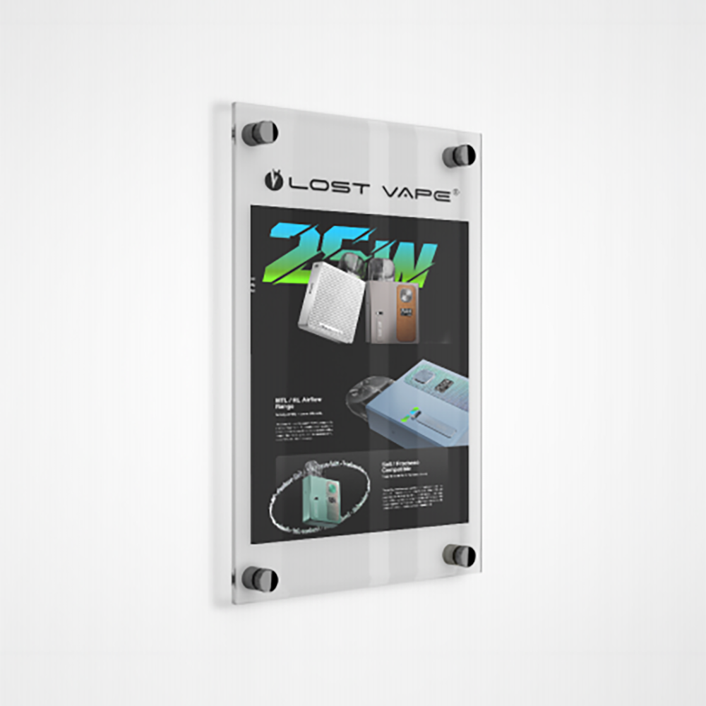 Lost Vape Acrylic Poster Display | Lost Vape Channel Support